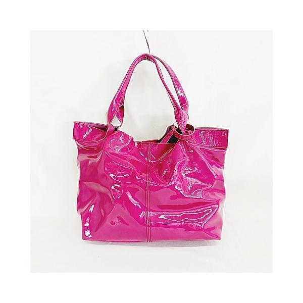 フローリアン アロジオ florian allogio トートバッグ レザー エナメル ポーチ ピンク レディース【実寸サイズ】持ち手の長さ：53cm　ヨコ：53cm　タテ：34cm　マチ：18cm　ポーチ　ヨコ 26cm　タテ 19cm　...