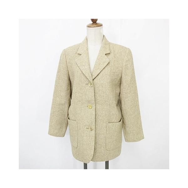 LEMA JOUR ジャケット テーラーカラー シングル 3B ウール シルク混 ベージュ S レディース【表記サイズ】S【実寸サイズ】肩幅：41cm　身幅：50cm　袖丈：55cm　着丈：68cm　　【素材】表地 毛 65％ 絹 20％ ...