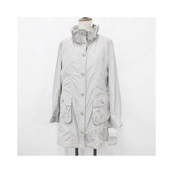 未使用品 RUE DE BAC コート フリルオープンカラー ボタン開き ライナー グレー L レディース【表記サイズ】L【実寸サイズ】肩幅：39cm　身幅：53cm　袖丈：58.5cm　着丈：77cm　　【素材】本体　表地 ポリエステル ...