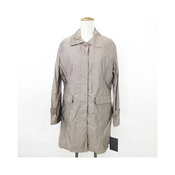 未使用品 LELE BELL コート ステンカラー 比翼 ライナー 中綿キルト ナイロン 茶 ブラウン M レディース【表記サイズ】M【実寸サイズ】肩幅：40cm　身幅：51cm　袖丈：58cm　着丈：80cm　　【素材】表地 ナイロン 1...