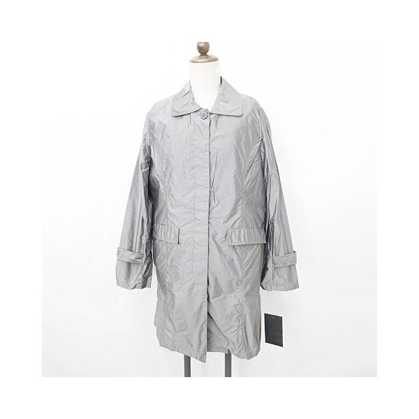 未使用品 LELE BELL コート ステンカラー 比翼 ボタン開き ライナー 中綿キルト ナイロン グレー LL レディース【表記サイズ】LL【実寸サイズ】肩幅：41cm　身幅：54.5cm　袖丈：59.5cm　着丈：82cm　　【素材】...