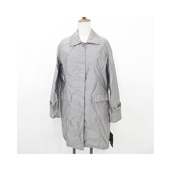 未使用品 LELE BELL コート ステンカラー 比翼 ボタン開き ライナー 中綿キルト ナイロン グレー LL レディース【表記サイズ】LL【実寸サイズ】肩幅：41cm　身幅：54.5cm　袖丈：59.5cm　着丈：82cm　　【素材】...