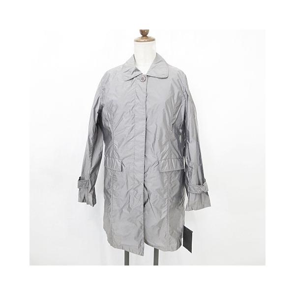 未使用品 LELE BELL コート ステンカラー 比翼 ボタン開き ライナー 中綿キルト ナイロン グレー LL レディース【表記サイズ】LL【実寸サイズ】肩幅：41cm　身幅：54.5cm　袖丈：59.5cm　着丈：82cm　　【素材】...