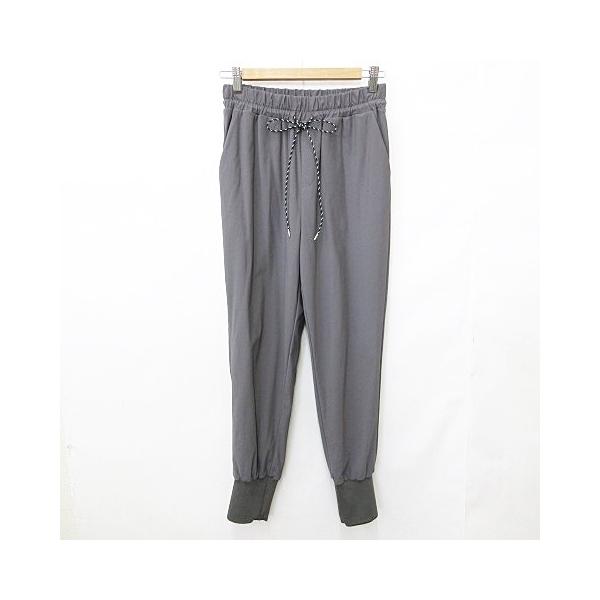 未使用品 TOLNERA PRIORITY パンツ ジョガーパンツ ロング リブ 総ゴム ドロスト グレー 38 レディース【表記サイズ】38（Mサイズ程度）【実寸サイズ】ウエスト：66〜100cm　もも幅：30cm　裾幅：11.5cm　股...