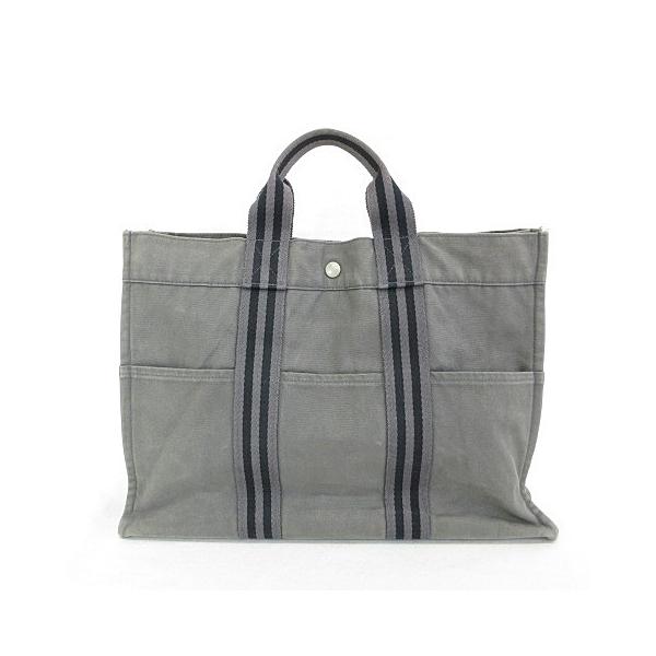 エルメス HERMES フールトゥ MM トートバッグ ハンドバッグ コットン キャンバス グレー ☆AA★ メンズ レディース【ブランド】エルメス HERMES【実寸サイズ】持ち手の長さ：27cm　ヨコ：42cm　タテ：31cm　マチ：1...