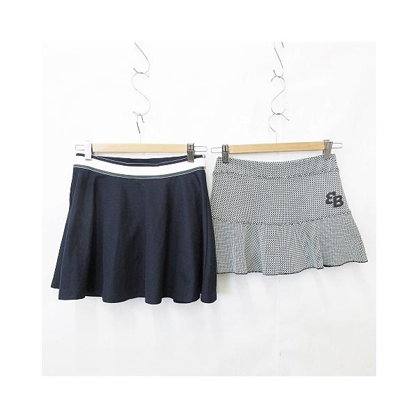 ビョルン・ボルグ Bj?rn Borg Belen Berbel スコート 2枚セット ロゴ インパンツ 総柄 紺 グレー ネイビー S レディース【表記サイズ】S(同表記)【実寸サイズ】ウエスト：66-74cm　ヒップ：100cm　スカー...