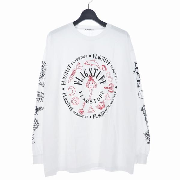 未使用品 フラグスタフ FLAGSTUFF beginning of life tee ロングスリーブTシャツ カットソー 長袖 M ホワイト 白 22SS-FS-37 メンズ【ブランド】フラグスタフ FLAGSTUFF【表記サイズ】M【実...