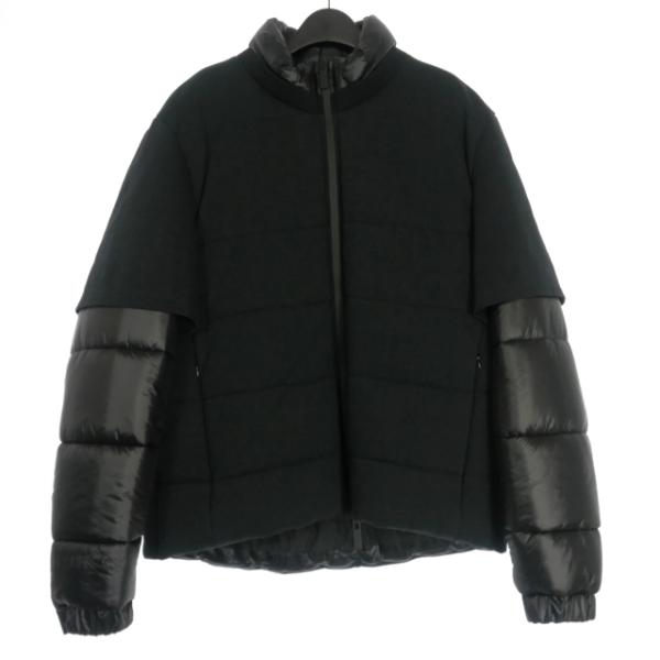 未使用品 44 LABEL GROUP バックプリント レイヤード 中綿ブルゾン ジャケット 48 黒 ブラック 61082 国内正規 メンズ【表記サイズ】48【実寸サイズ】肩幅：48cm　身幅：55cm　着丈：69cm　袖丈：63cm　　...