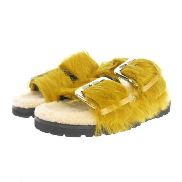未使用品 ディースクエアード DSQUARED2 22AW ROCK YOUR ROAD SANDALS レザー フラットサンダル 靴 37 ライム 緑 FSW0050022057198088 国内正規 レディース【ブランド】ディースクエア...