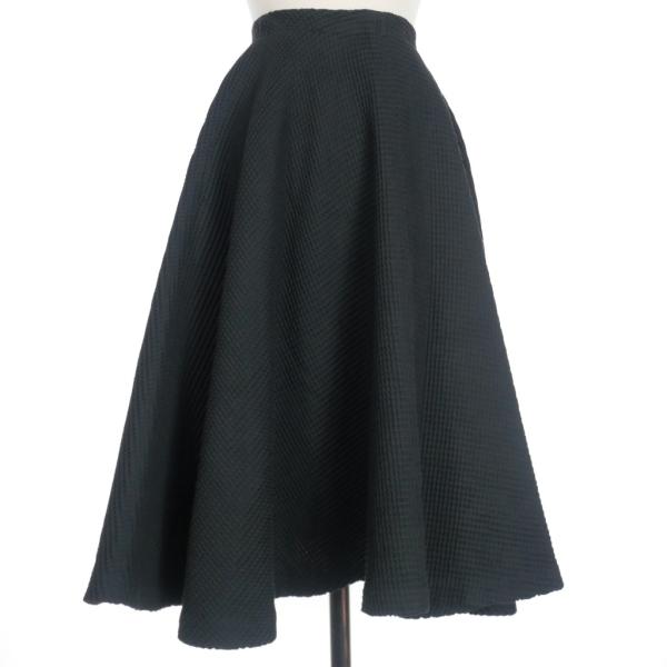 ジャンルカ カパンノロ Gianluca Capannolo ワッフル フレアスカート 40 ダークネイビー 紺 レディース【表記サイズ】40【実寸サイズ】ウエスト：59cm　スカート丈：62cm　　【素材】コットン100%【色】ダークネイ...