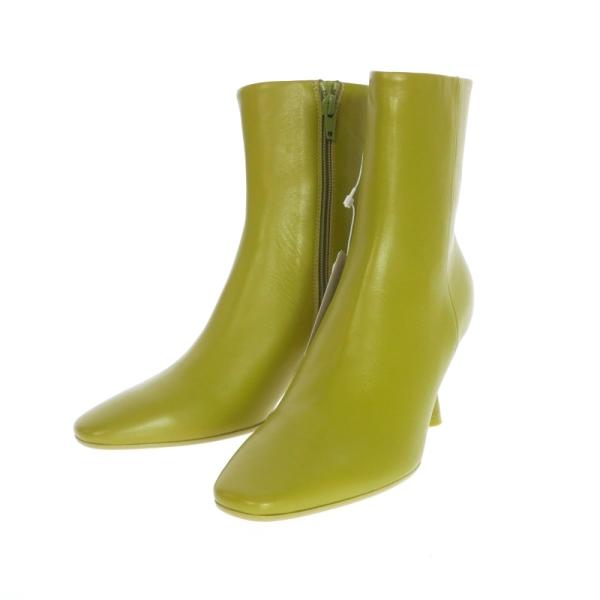 未使用品 エムエムシックス メゾンマルジェラ MM6 Maison Margiela 22AW Pointed Heeled サイドジップ ヒールブーツ 靴 37 グリーン 緑 国内正規 レディース【ブランド】エムエムシックス メゾンマルジ...