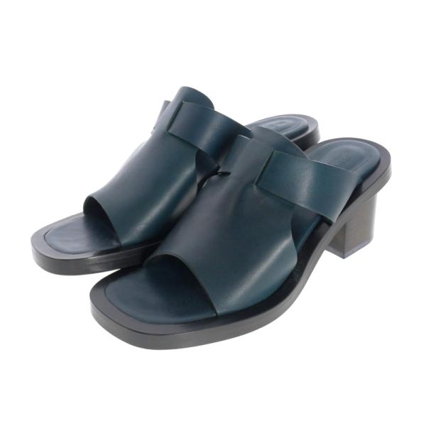 未使用品 スタジオニコルソン STUDIO NICHOLSON CLEMENS CALF LEATHER HEELED CUT OUT MULE サンダル 37 グリーン 緑 SNW-1156 国内正規 レディース【ブランド】スタジオニコル...