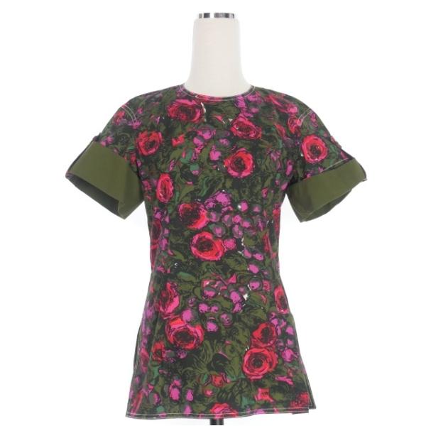 未使用品 マルニ MARNI 20SS フラワープリント プルオーバーシャツ ブラウス 38 カーキ ピンク CAMA0290O0 TCW41 国内正規 レディース【ブランド】マルニ MARNI【表記サイズ】38【実寸サイズ】肩幅：39cm...