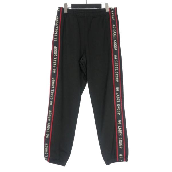 未使用品 フォーティーフォーレーベルグループ 44 LABEL GROUP Logo Taped Original Sweatpants トラックパンツ M ブラック 黒 B0030287 FA324 国内正規 メンズ【表記サイズ】M【実寸...