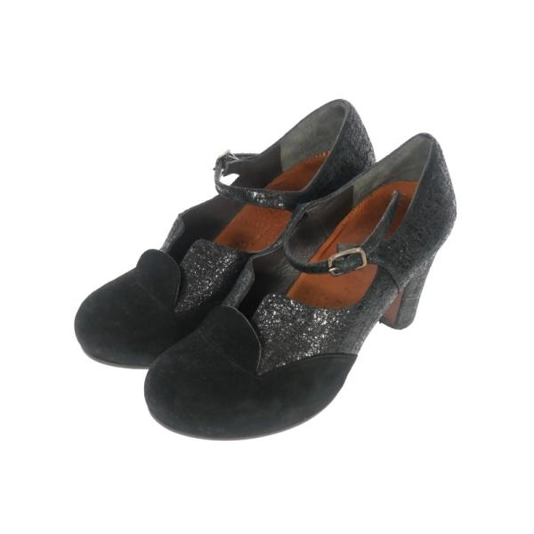 チエミハラ CHIE MIHARA 異素材コンビ ストラップパンプス レザー 靴 36.5 ブラック 黒 70888 レディース【ブランド】チエミハラ CHIE MIHARA【表記サイズ】36.5【実寸サイズ】ヒールの高さ：8cm　最大幅：...