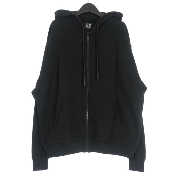未使用品 フォーティーフォーレーベルグループ 44 LABEL GROUP 44 FLARE ジップフーディ パーカー 長袖 S ブラック 黒 B0030278 FA139【表記サイズ】S【実寸サイズ】肩幅：60cm　身幅：65cm　着丈：...