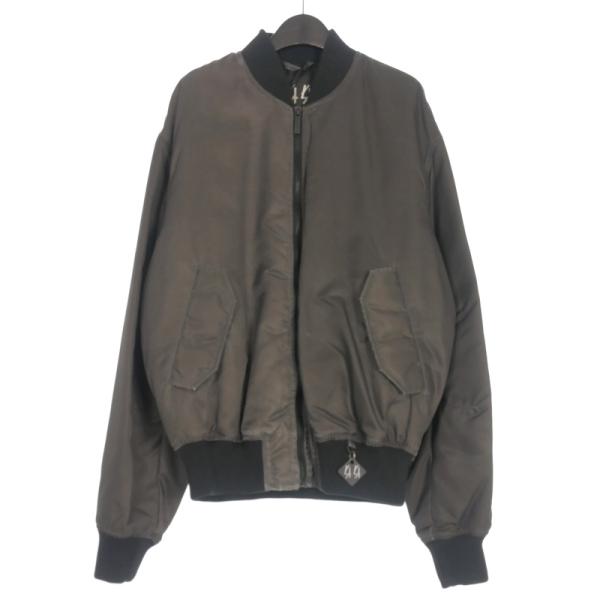 未使用品 フォーティーフォーレーベルグループ 44 LABEL GROUP Emil Flare Bomber Jacket Marble バックプリント ボンバージャケット ブルゾン 48 ダークグレー【表記サイズ】48【実寸サイズ】肩幅...