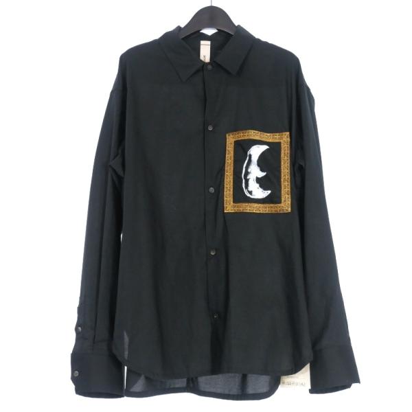 未使用品 シンヤコズカ SHINYA KOZUKA 25SS DOTS MUSEUM SHIRT シャツ 長袖 M COLOURLESS BLACK ブラック 黒 2501SK54C  メンズ【ブランド】シンヤコズカ SHINYA KOZU...