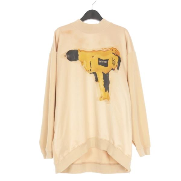 セイヴソン Seivson 裏起毛 ボア サイドジップ スウェット トレーナー S ベージュ メンズ【表記サイズ】S【実寸サイズ】肩幅：60cm　身幅：71cm　着丈：72cm　袖丈：54cm　　【素材】ポリエステル 95％　スパンデックス...