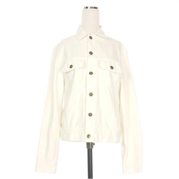 プラージュ 3/8 par plage デニムジャケット ブルゾン  ホワイト 白 16-011-922-6000-1-0 レディース【表記サイズ】表記なし【実寸サイズ】肩幅：43cm　身幅：48cm　着丈：54cm　袖丈：59cm　　【素...