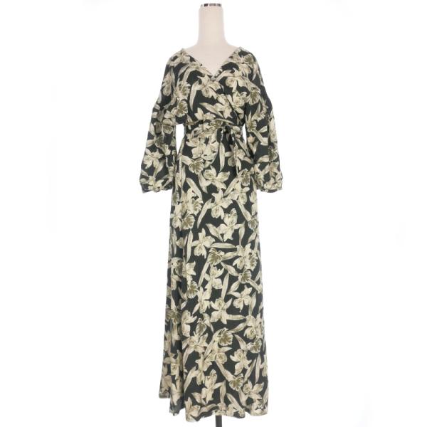 アパルトモン ドゥーズィエムクラス L'Appartement DEUXIEME CLASSE Flower Print Madam Dress フラワープリントマーメイドドレス ワンピース 長袖 ブラック【ブランド】アパルトモン ドゥーズ...