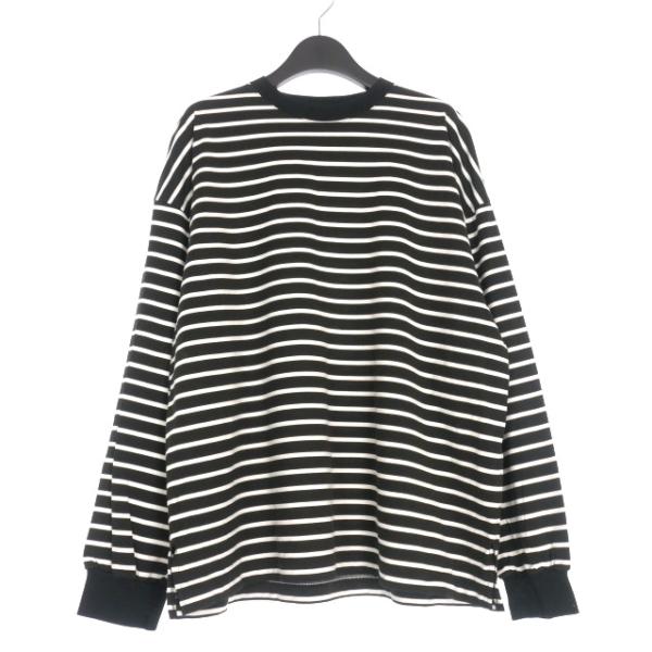 メゾンスペシャル MAISON SPECIAL 23AW プライムオーバー ボーダーロングスリーブTシャツ カットソー 長袖 0 ブラック/ホワイト 【ブランド】メゾンスペシャル MAISON SPECIAL【表記サイズ】0【実寸サイズ】肩...