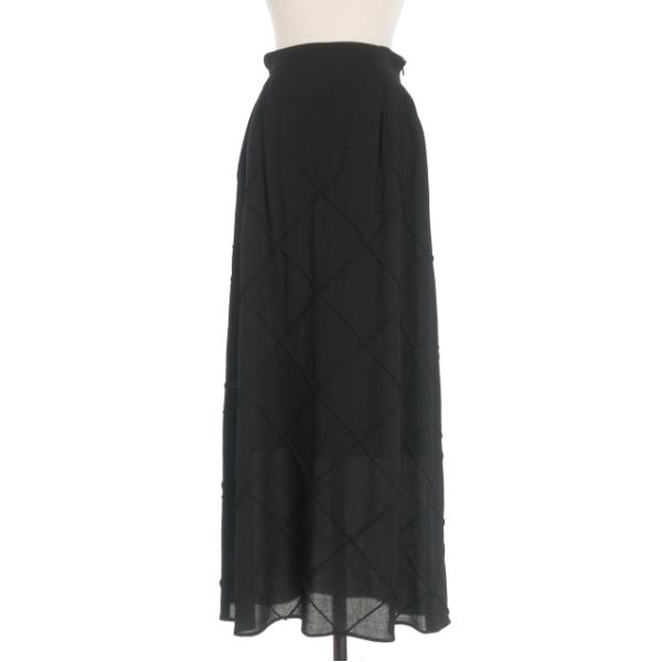 イッセイミヤケ ISSEY MIYAKE ペルマネンテ PERMANENTE 99AW ウール ロングフレアスカート 3 ブラック 黒 PE93-FG028 レディース【ブランド】イッセイミヤケ ISSEY MIYAKE【表記サイズ】3【実...
