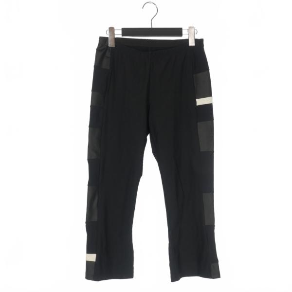 バジュラ bajra 異素材切替 クロップド レギンスパンツ イージパンツ 3 ブラック 黒 112FK07 レディース【ブランド】バジュラ bajra【表記サイズ】3【実寸サイズ】ウエスト：66cm　もも幅：25cm　裾幅：21cm　股上...
