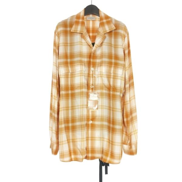 ベッドフォード BED J.W. FORD 21SS Inner vest open collar blouse レイヤード チェックシャツ 長袖シャツ 1 生成り 21SS-B-BL03 メンズ【ブランド】ベッドフォード BED J.W....