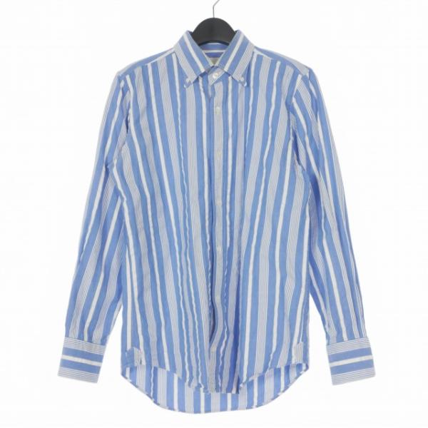 センティネル ディサイド SENTINEL DECIDE ボタンダウンシャツ ストライプ 長袖 48 ブルー 青 SNS81-307C メンズ【表記サイズ】48【実寸サイズ】肩幅：43cm　身幅：54cm　着丈：76cm　袖丈：61cm　　...