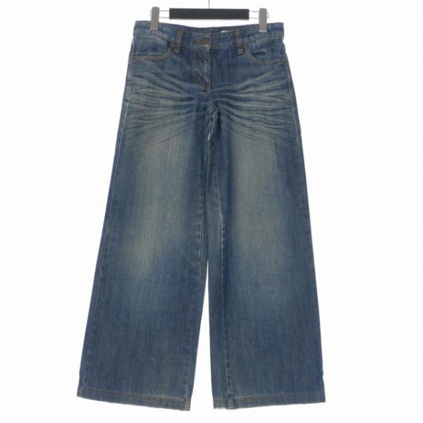サス&amp;バイド sass＆bide ウォッシュ加工 ワイドデニムパンツ ジーンズ 25 インディゴ D1R11035 レディース【ブランド】サス&amp;バイド sass＆bide【表記サイズ】25【実寸サイズ】ウエスト：74cm　も...