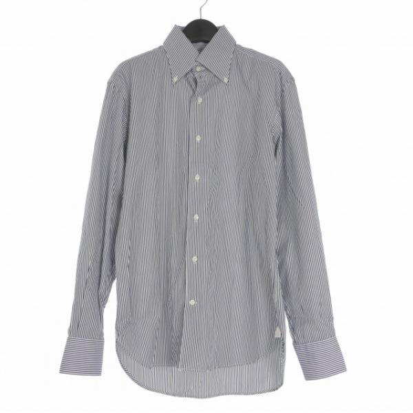 オリアン ORIAN per TOMORROWLAND イタリア製 ストライプシャツ ドレスシャツ 長袖 39 ブルー 青 メンズ【ブランド】オリアン ORIAN【表記サイズ】39【実寸サイズ】肩幅：48cm　身幅：52cm　着丈：78cm...