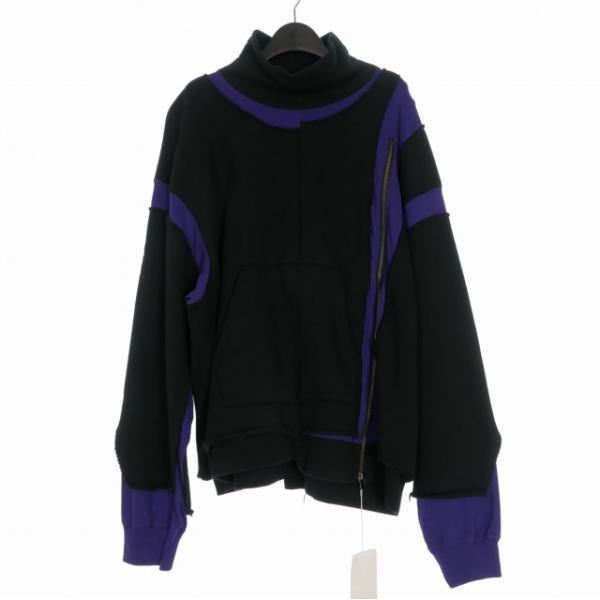 未使用品 ファセッタズム FACETASM LAYERD DECONSTRUCTED SWEAT ハイネックスウエット トレーナー 長袖 4 ブラック MKS-SW-M01 メンズ【ブランド】ファセッタズム FACETASM【表記サイズ】4...