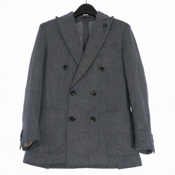 ラルディーニ LARDINI ダブルジャケット ブレザー 長袖 46 ネイビー 紺 JQ655AQ 国内正規 メンズ【ブランド】ラルディーニ LARDINI【表記サイズ】46【実寸サイズ】肩幅：43cm　身幅：47cm　着丈：70cm　袖丈...