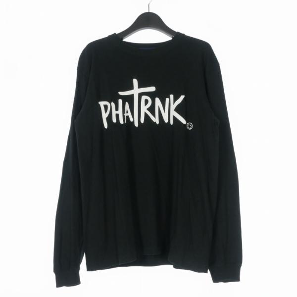 ファットランク PHATRNK BASIC FRONT LOGO L/S TEE ロングスリーブTシャツ カットソー 長袖 M ブラック 黒 メンズ【表記サイズ】M【実寸サイズ】肩幅：47cm　身幅：52cm　着丈：66cm　袖丈：64cm...
