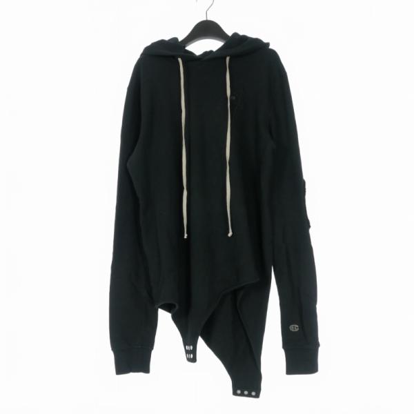 Rick Owens × Champion 21SS Pentagram Logo Embroidered Hoodie ペンタグラムロゴエンブロイダリー フーディ パーカー 長袖 L ブラック【ブランド】リックオウエンス Rick Owe...