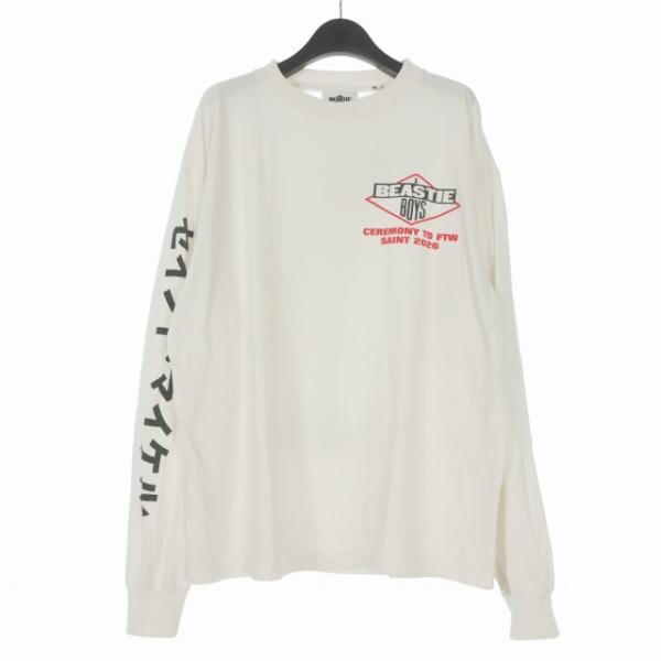 未使用品 セントマイケル SAINTMICHAEL 26SS BTB_LS T-SHIRT BEASTIEBOYS ロングスリーブTシャツ カットソー 長袖 L ホワイト 白 SM-MK8-0000-C24 メンズ【ブランド】セントマイケル...