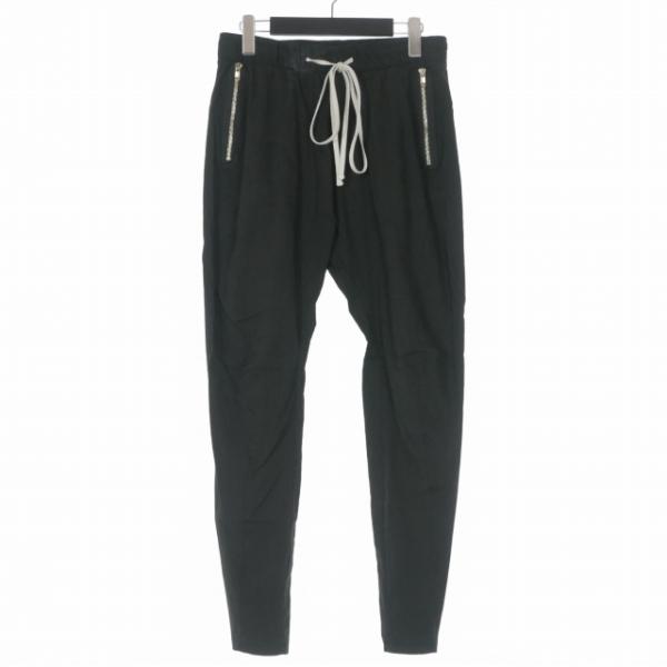 バジュラ bajra ドローストリングストレッチパンツ 2 ブラック 黒 144UP03 レディース【ブランド】バジュラ bajra【表記サイズ】2【実寸サイズ】ウエスト：74cm　もも幅：28cm　裾幅：14cm　股上：32cm　股下：6...
