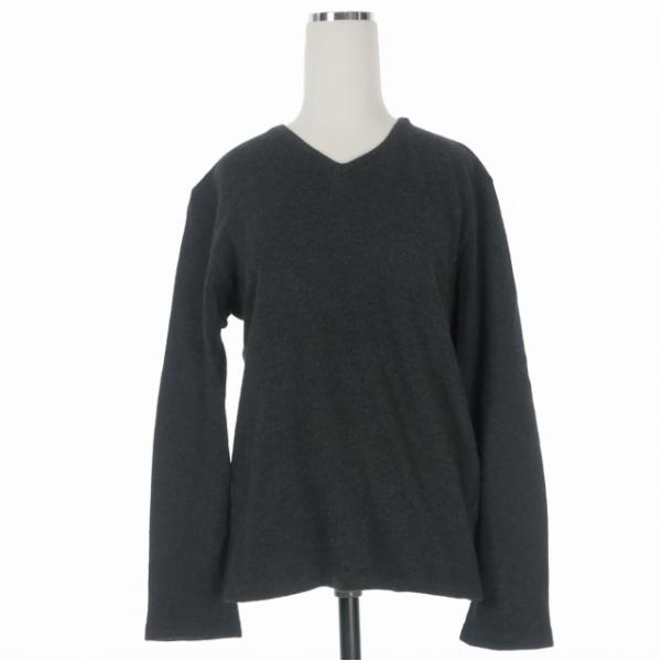 バジュラ bajra Vネック ロングスリーブニット セーター 長袖 ONLY チャコール 54BK09 レディース【ブランド】バジュラ bajra【表記サイズ】ONLY【実寸サイズ】肩幅：43cm　身幅：46cm　着丈：55cm　袖丈：5...
