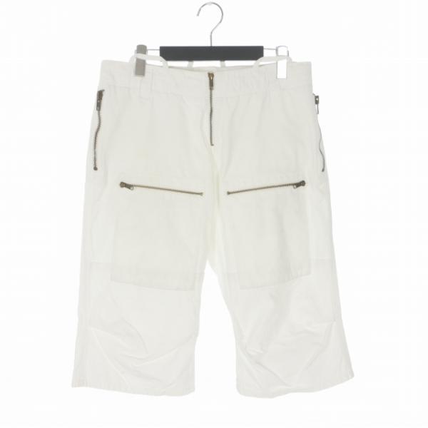 バジュラ bajra カーゴショートパンツ ショーツ L ホワイト 白 レディース【ブランド】バジュラ bajra【表記サイズ】L【実寸サイズ】ウエスト：82cm　もも幅：31cm　裾幅：24cm　股上：23cm　股下：42cm　　【素材】...