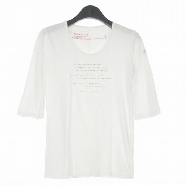 バジュラ bajra クルーネック プリントTシャツ カットソー 半袖 ONLY ホワイト 白 84FK68 レディース【ブランド】バジュラ bajra【表記サイズ】ONLY【実寸サイズ】肩幅：38cm　身幅：35cm　着丈：57cm　袖丈...