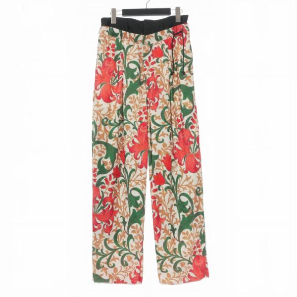 ベッドフォード BED J.W. FORD 23AW Whole Pattern Double Waist Pants ダブルウエスト ベロアパンツ スラックス 花柄 0 エクリュ 23AW-B-PT04-1 メンズ【ブランド】ベッドフォー...