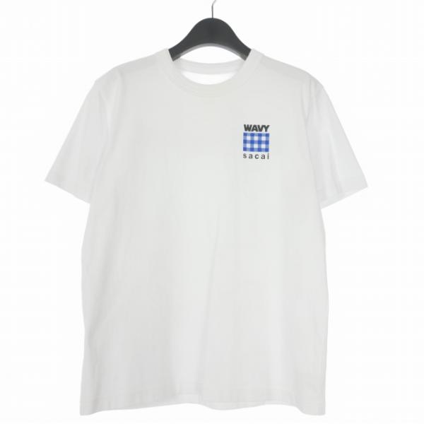 サカイ sacai × WAVY TEE 23SS ロゴ グラフィックプリント Tシャツ カットソー 半袖 1 ホワイト 白 23-0551S メンズ【ブランド】サカイ sacai【表記サイズ】1【実寸サイズ】肩幅：43cm　身幅：50cm...