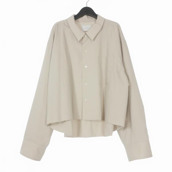 シュタイン stein 19AW SHORT LENGTH CARDIGAN SHIRT ショート丈シャツ 長袖 M ベージュ ST.112 メンズ【表記サイズ】M【実寸サイズ】肩幅：63cm　身幅：74cm　着丈：68cm　袖丈：63cm...