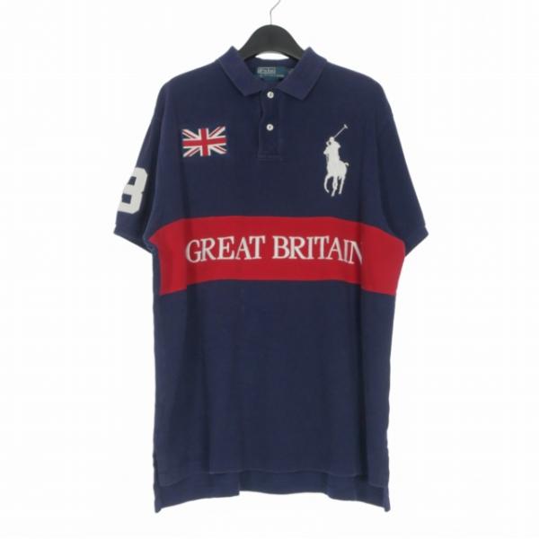 ポロ バイ ラルフローレン Polo by Ralph Lauren ポニー刺繍 10's Great Britain ポロシャツ カットソー 半袖 XL ネイビー 紺 メンズ【ブランド】ポロ バイ ラルフローレン Polo by Ralp...