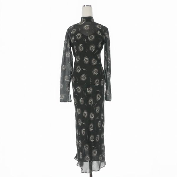 ピンコ PINKO BUZZI ワンピース ドレス 総柄 シースルー 長袖 38 ブラック 黒 104335-A272 国内正規 レディース【ブランド】ピンコ PINKO【表記サイズ】IT 38【実寸サイズ】肩幅：41cm　身幅：51cm　...