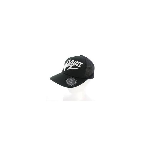未使用品 セントマイケル SAINTMICHAEL × A BATHNIG APE 26SS BAPE_MESH CAP ロゴ メッシュキャップ 帽子 OS ブラック 黒 SM-MK3-0000-C59 メンズ【ブランド】セントマイケル S...