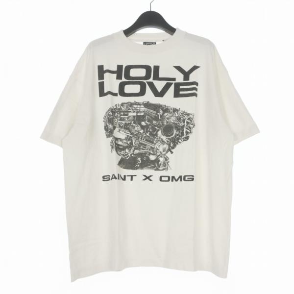未使用品 セントマイケル SAINTMICHAEL × Kosuke Kawamura 河村康輔 26SS HOLY LOVE KK_SS T-SHIRT Tシャツ カットソー 半袖 M ホワイト【ブランド】セントマイケル SAINTMIC...
