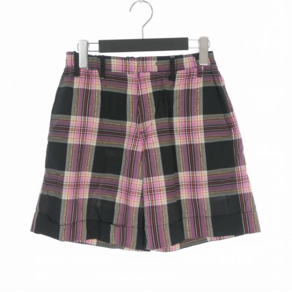 ヌメロヴェントゥーノ N°21 チェックショートパンツ ショーツ 40 ピンク C17EN2M0D0121033 レディース【ブランド】ヌメロヴェントゥーノ N°21【表記サイズ】40【実寸サイズ】ウエスト：64cm　もも幅：28cm　裾幅...