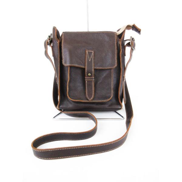 Turku abo バッグ ショルダー ミニ 茶 ブラウン /ah レディース【中古】【ベクトル 古着】【実寸サイズ】持ち手の長さ：-cm　ヨコ：20cm　タテ：21cm　マチ：7cm　ショルダーの長さ：120cm　　【色】茶 ブラウン　※...